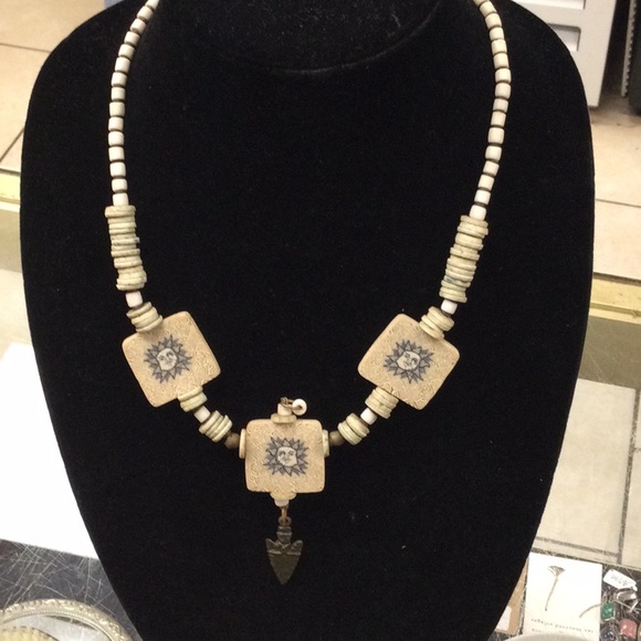 Jewelry | Beaded Sun Pendant Necklace | Poshmark